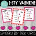 I-spy Valentine’s Day Sensory Bin Task Cards | Valentine Numbers ...
