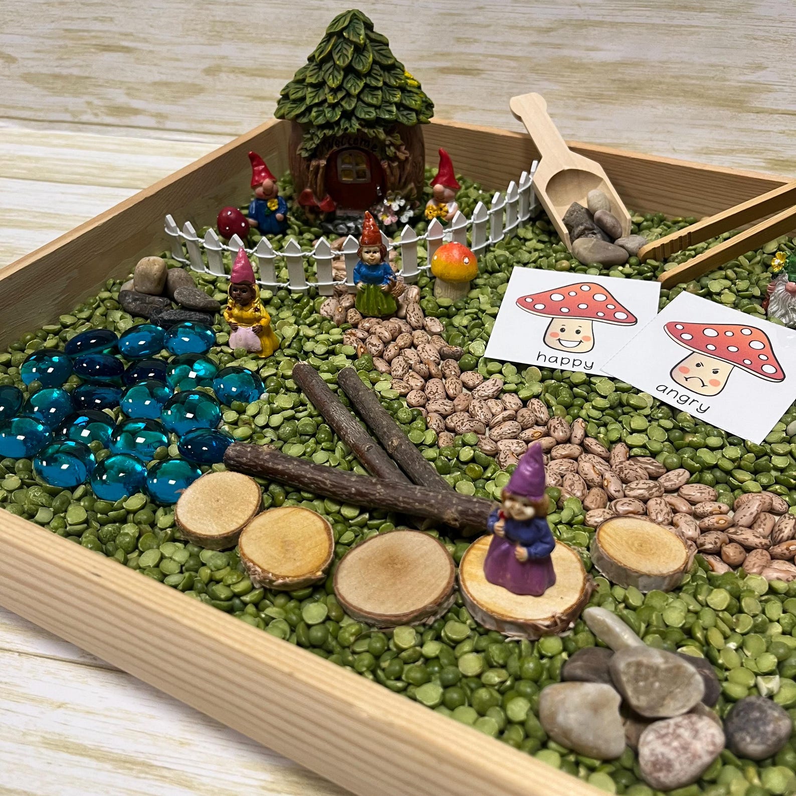 Fairy Gnome Garden Sensory Bin Feat. Feelings Emotions Cards | Summer ...