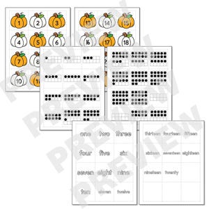 Pumpkin Ten Frames Subitizing Matching | Fall Pumpkin Ten Frames ...