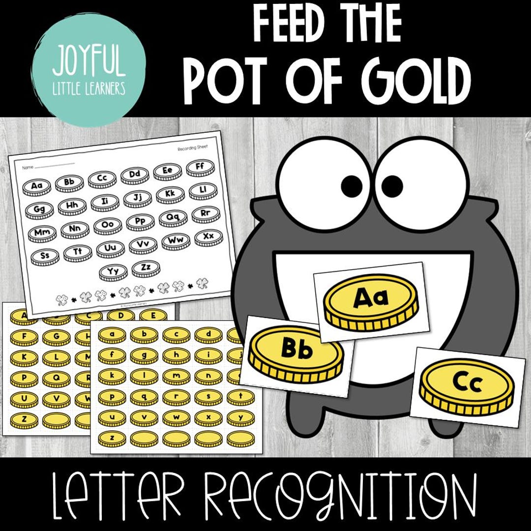 Feed the Pot of Gold Letter Recognition | Feed Me St. Patrick’s Day ...