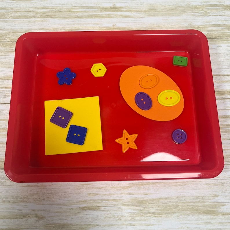 Button Shape Sorting Toddler Busy Bag - Etsy