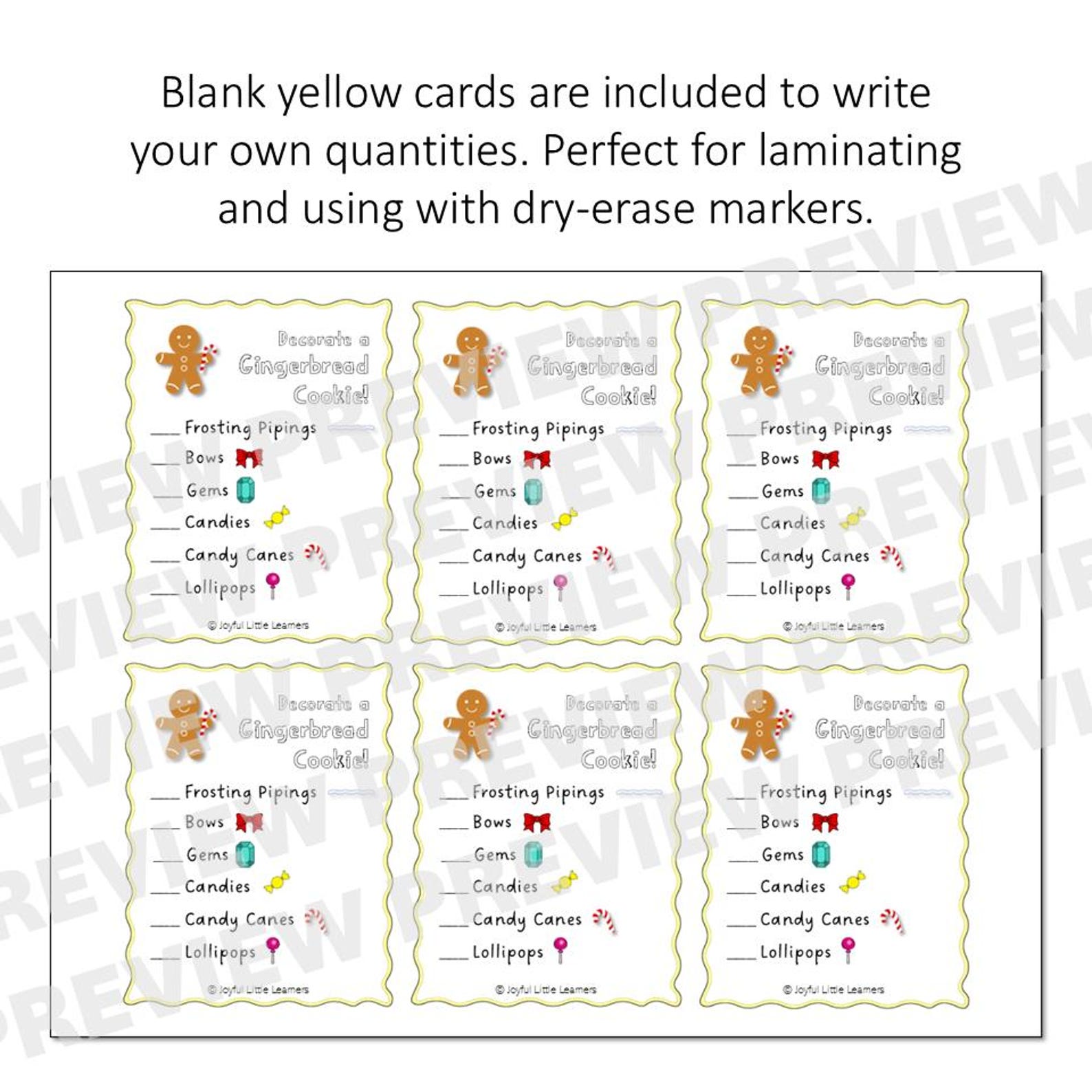 Gingerbread Cookie Recipe Cards | Christmas Recipe Task Cards - Etsy