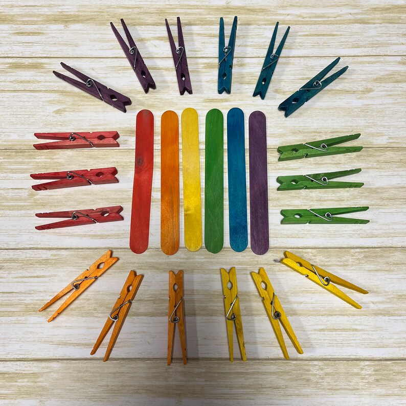 Clothespin Color Match & Clip Toddler Preschooler Busy Bag - Etsy