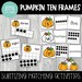 Pumpkin Ten Frames Subitizing Matching | Fall Pumpkin Ten Frames ...