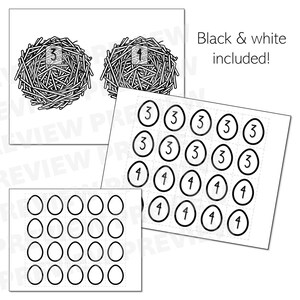 Bird Nest Number Matching & Counting | Spring Number Identification ...