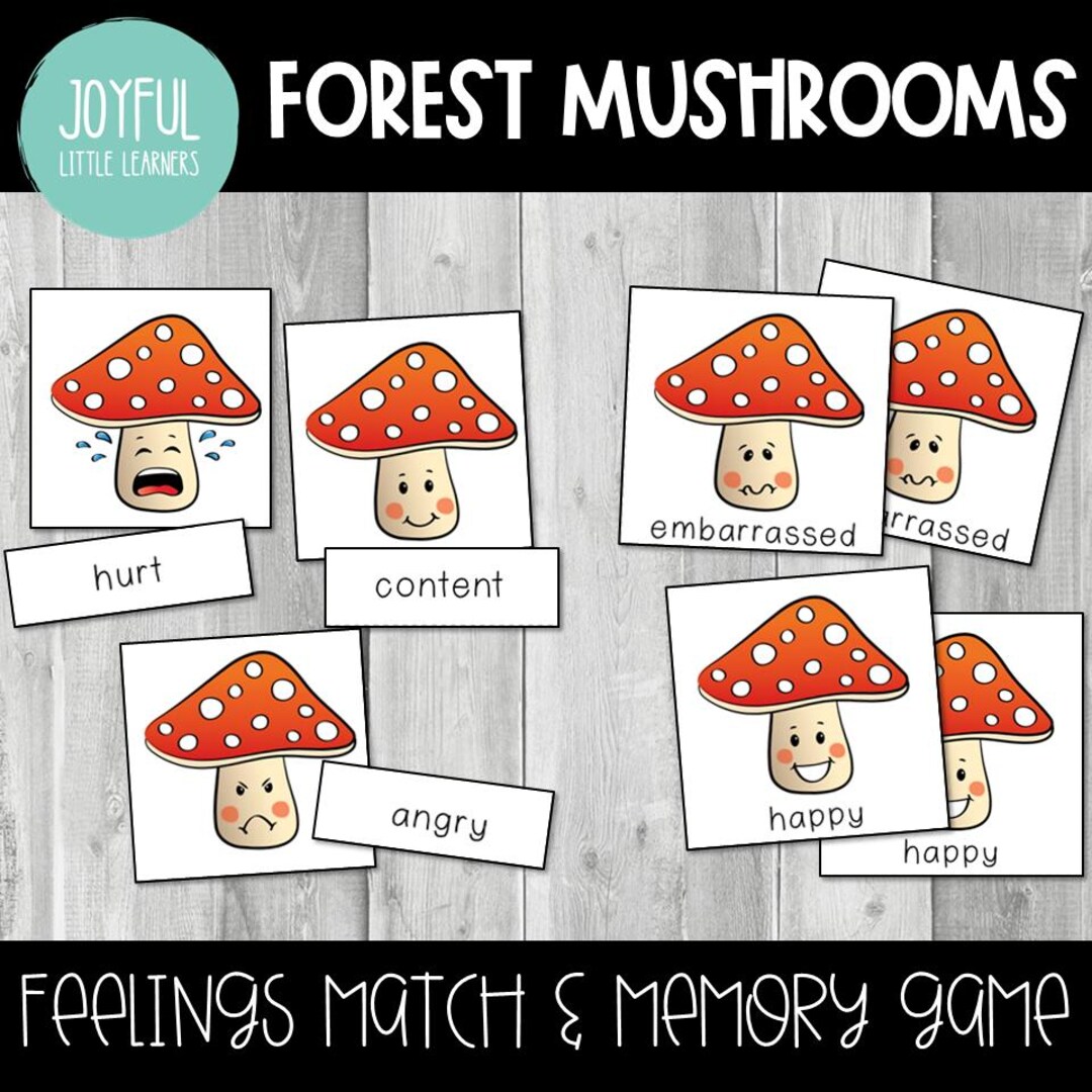 Forest Mushroom Feelings Card Game | Fairy Gnome Garden Emotions ...