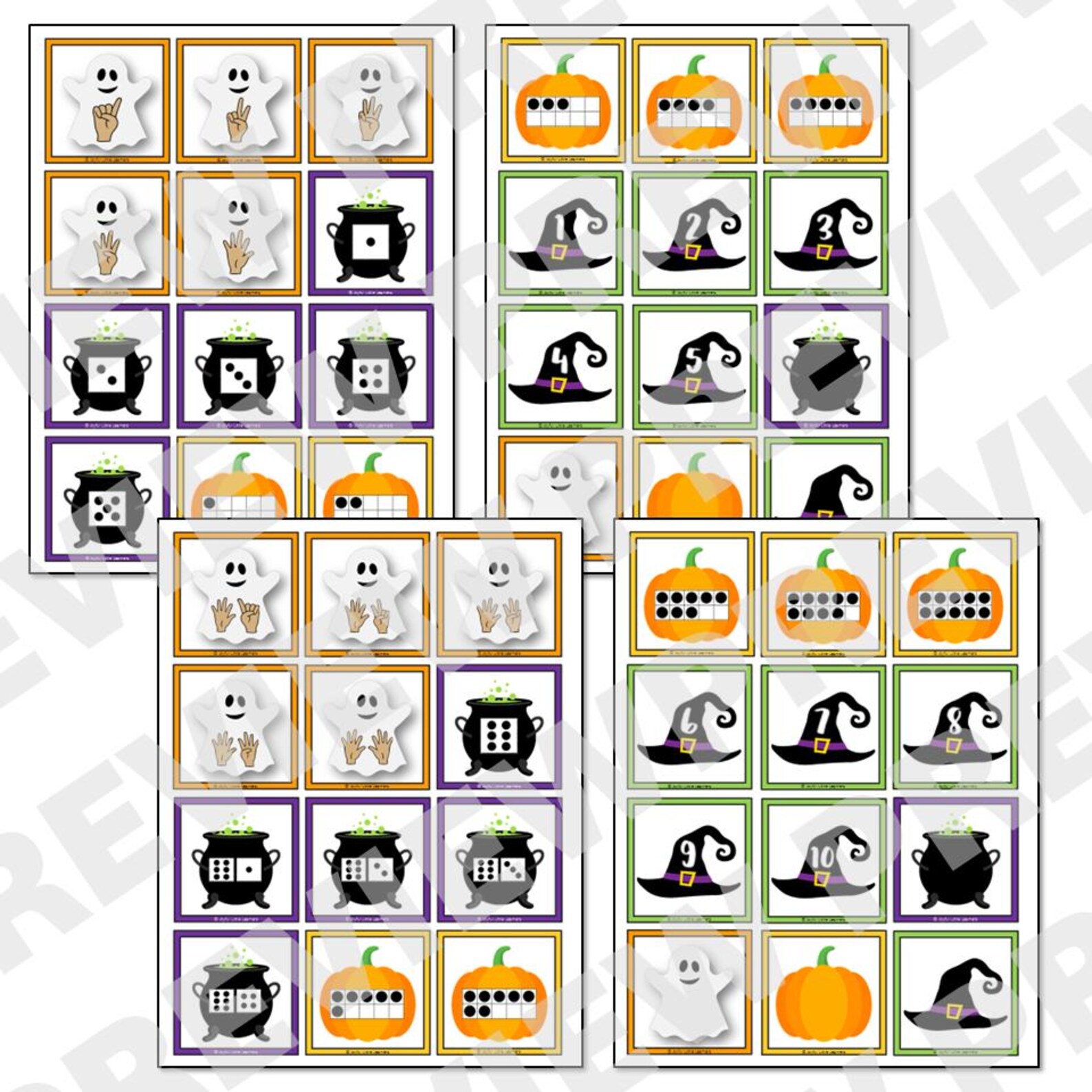 Halloween Subitizing Cards 1-10 | Halloween Number Sense Activity - Etsy