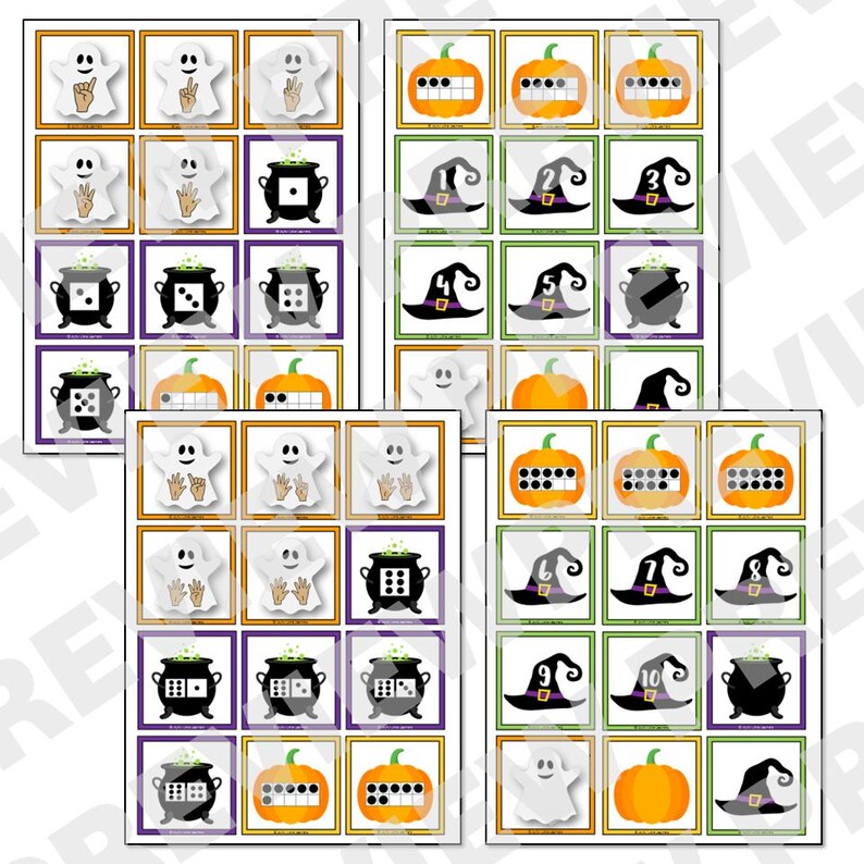 Halloween Subitizing Cards 1-10 | Halloween Number Sense Activity - Etsy