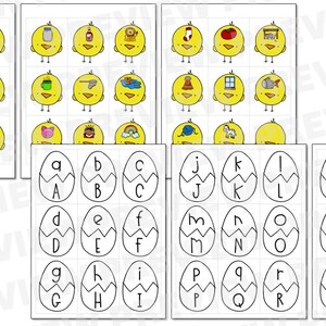 Spring Chicks Letter and Beginning Sound Matching | Easter Chicks ...