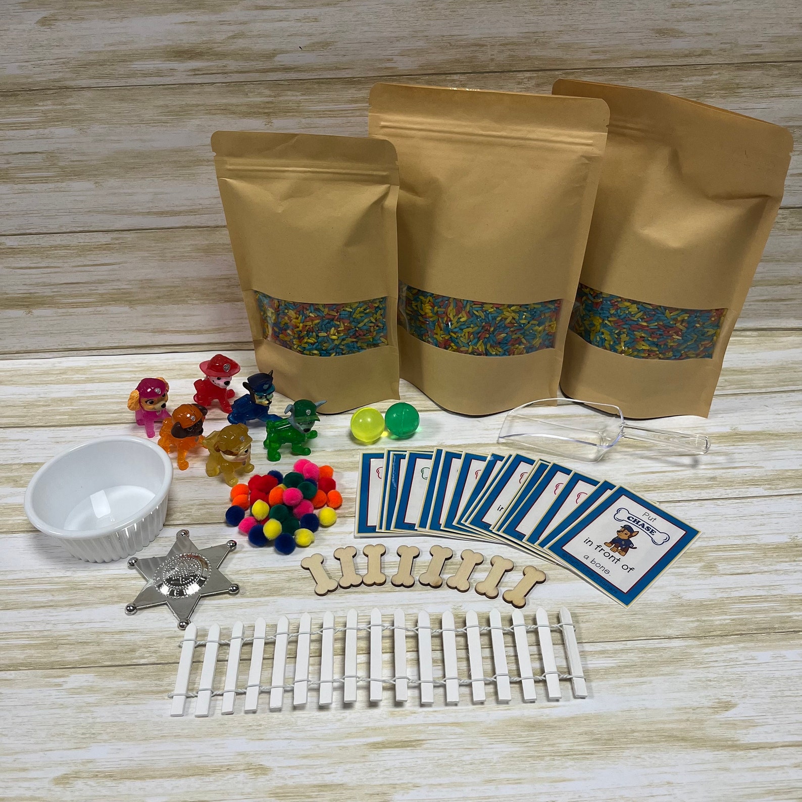 PAW Patrol Sensory Bin Featuring Preposition Cards for Following ...