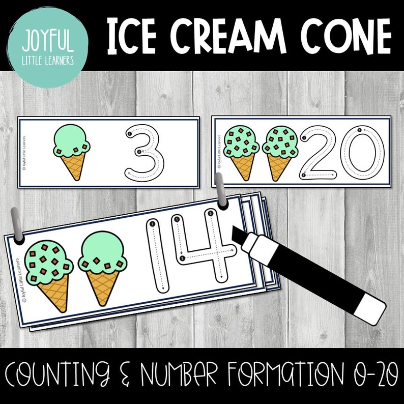 Ice Cream Cone Number Formation Activity | Ice Cream Counting & Number ...