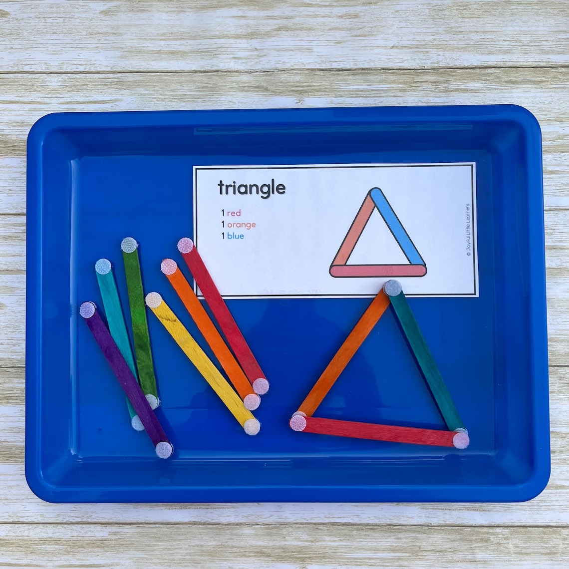Popsicle Stick Shapes Busy Bag | Build-a-shape Learning Activity for ...