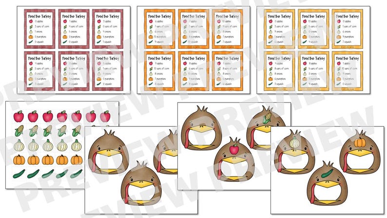 Feed the Turkey | Thanksgiving Recipe Task Cards | Feed Me Thanksgiving ...