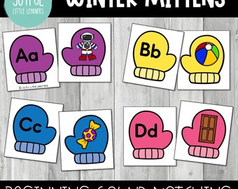 Winter Mittens ABC Letter Matching | Snow Mittens Alphabet Matching ...