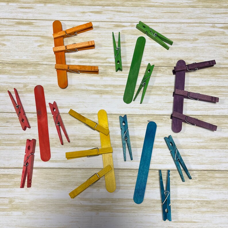 Clothespin Color Match & Clip Toddler Preschooler Busy Bag - Etsy