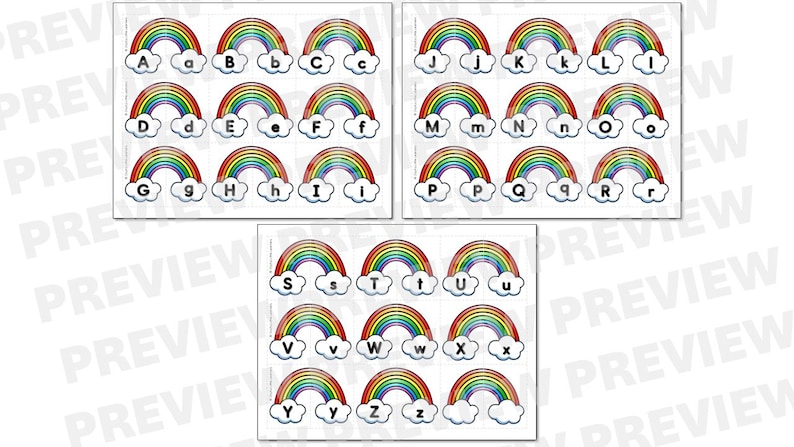 St. Patrick’s Day Rainbows ABC Letter Matching | Spring Rainbow ...