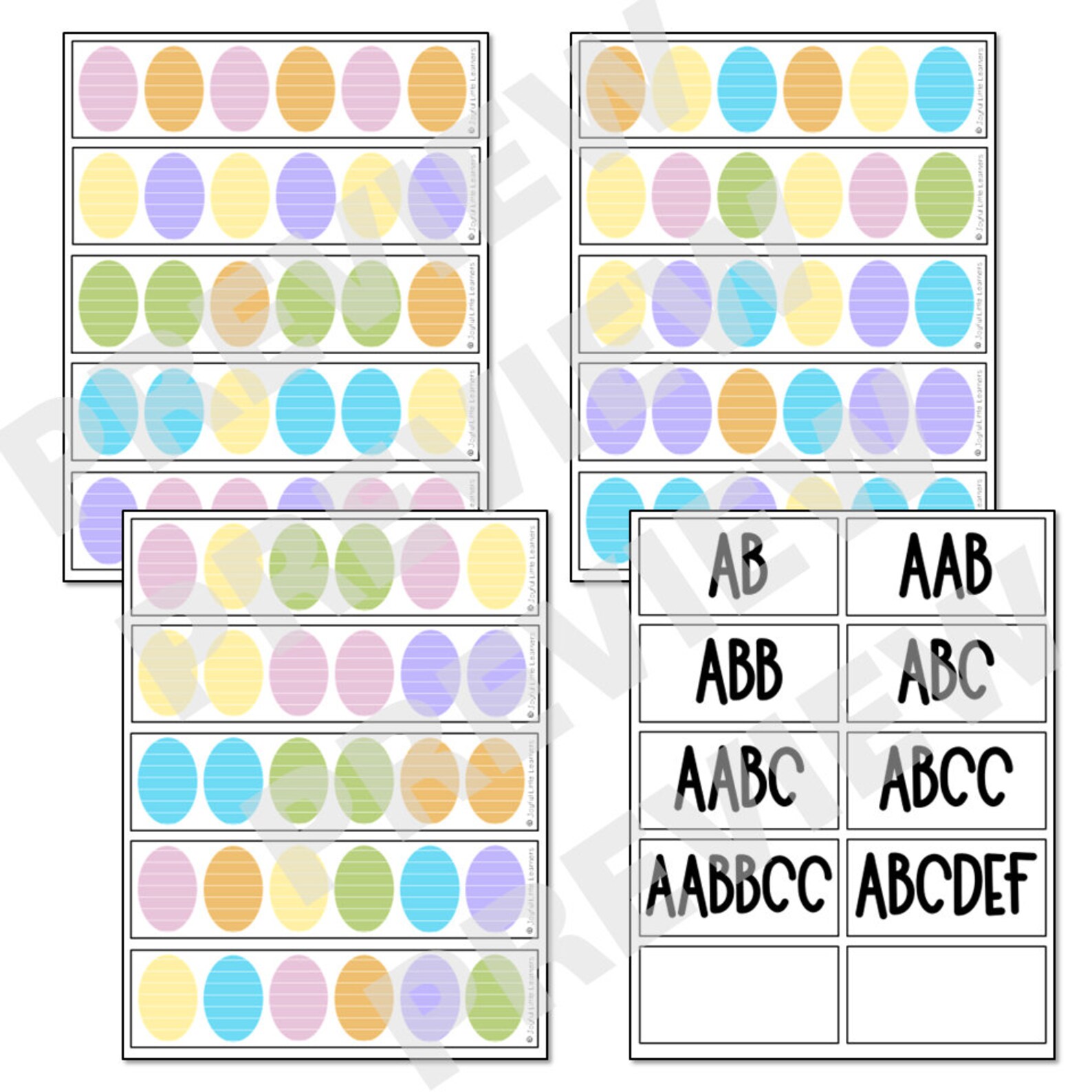 Easter Egg Patterns Task Cards | Easter Preschool Kindergarten Centers ...
