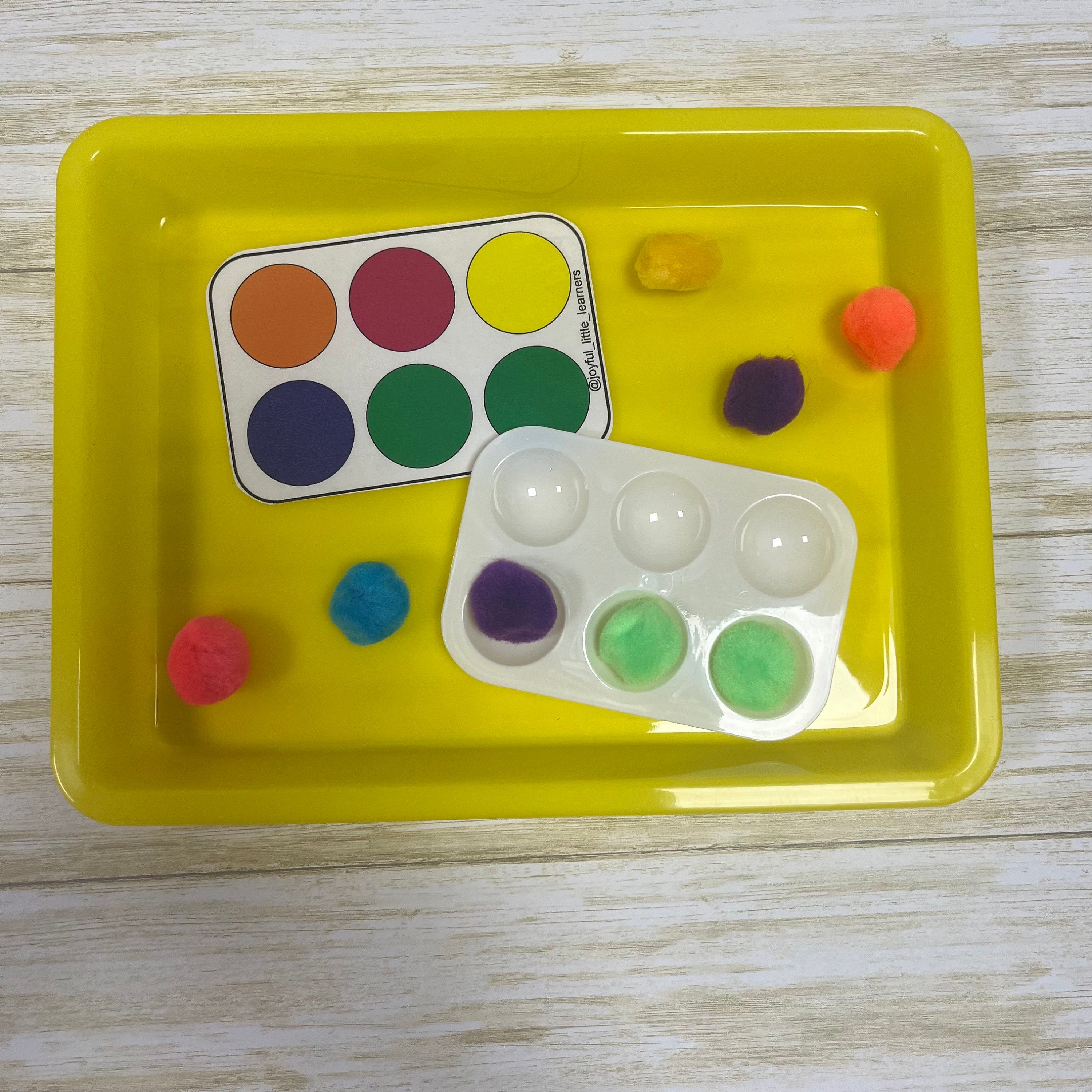 Pom Pom Color Code Matching Toddler Preschooler Busy Bag - Etsy