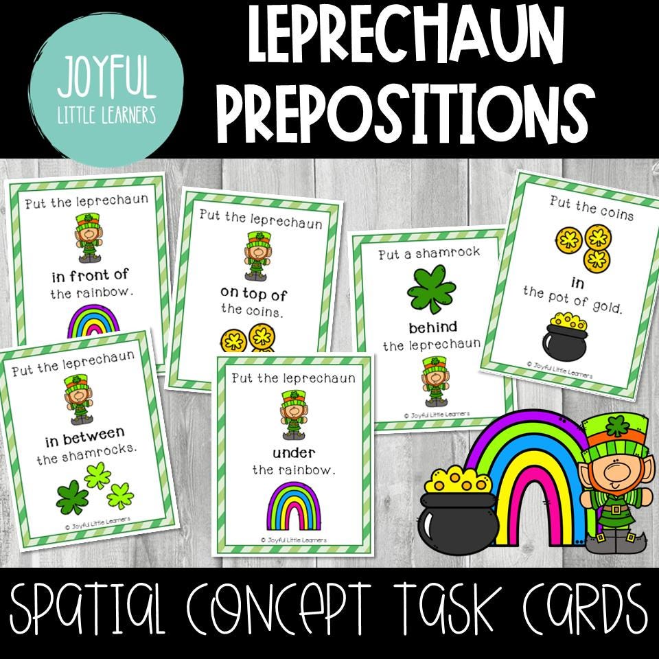 Leprechaun Preposition Cards | St. Patrick’s Day Spatial Concept ...
