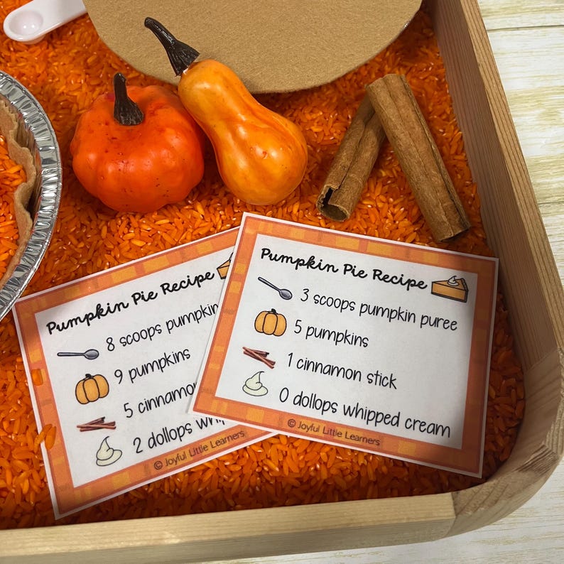 Pumpkin Pie Sensory Bin | Fall Sensory Bin | Thanksgiving Sensory Bin ...