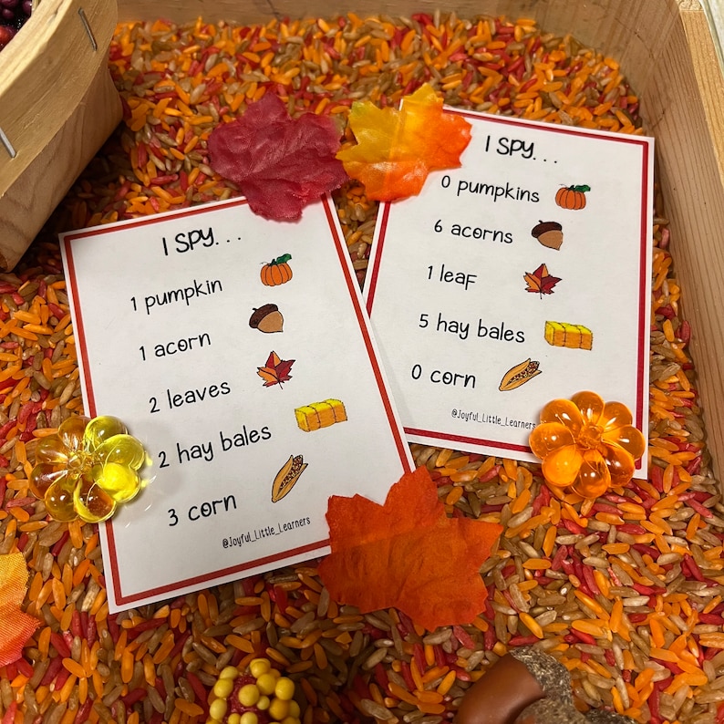 Fall I Spy Sensory Bin Autumn Sensory Bin - Etsy