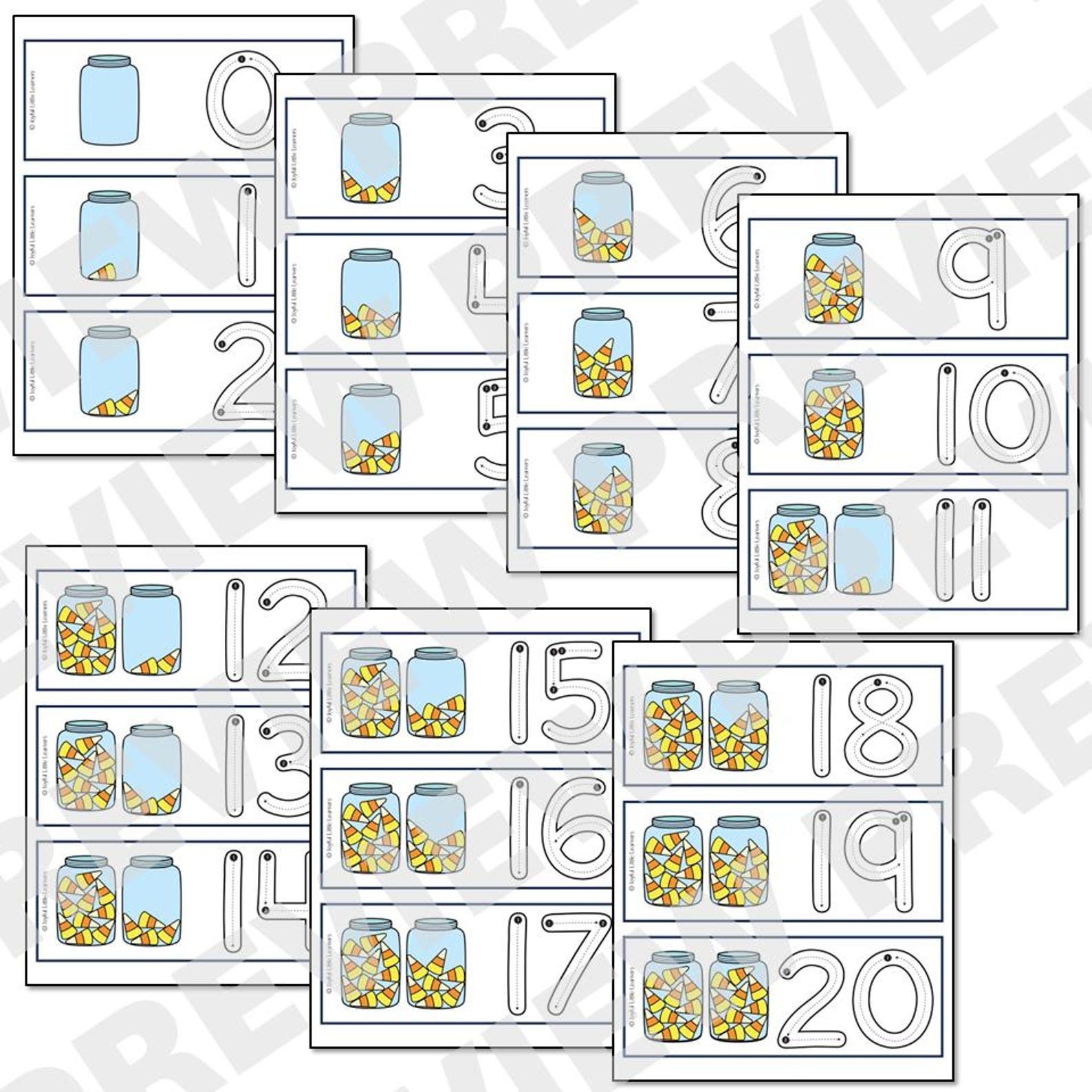 Halloween Candy Corn Number Formation Activity | Candy Corn Counting ...
