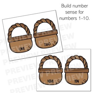 Easter Basket Subitizing Activity for Numbers 1-10 | Easter Egg Number ...