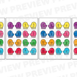 Winter Mittens ABC Letter Matching | Snow Mittens Alphabet Matching ...