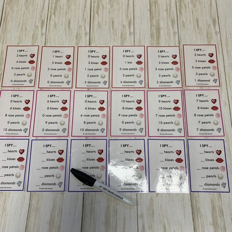 Valentine's Day i Spy Sensory Bin Sensory - Etsy