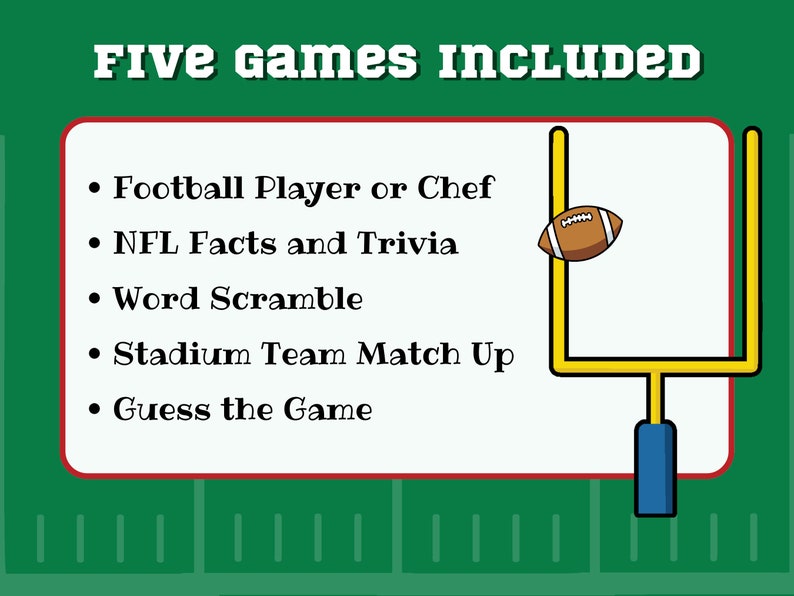 Fall Football Printable Games, Party Game Bundle, Football Themed Fun ...