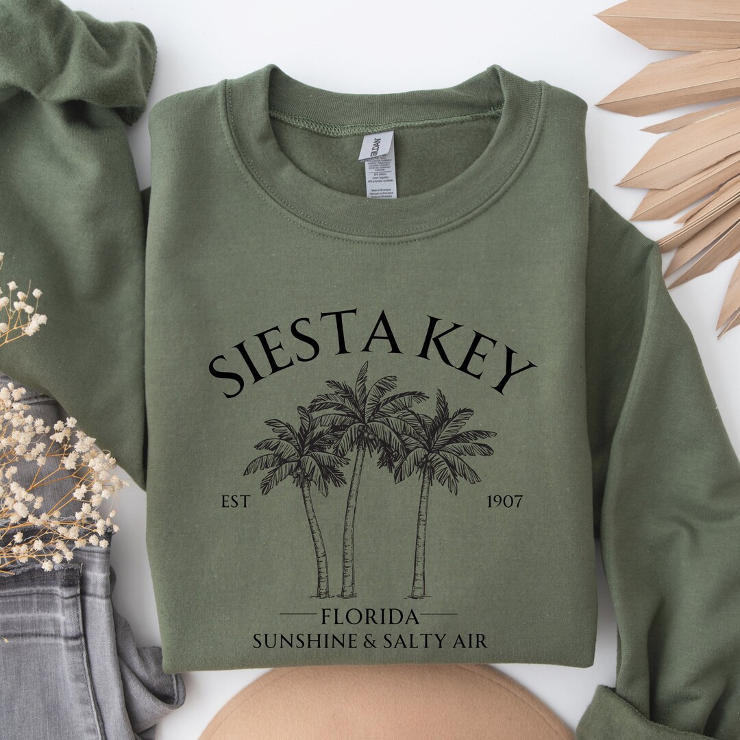 Siesta Key Florida Sweatshirt, Sunshine State Sweatshirt, Coastal ...