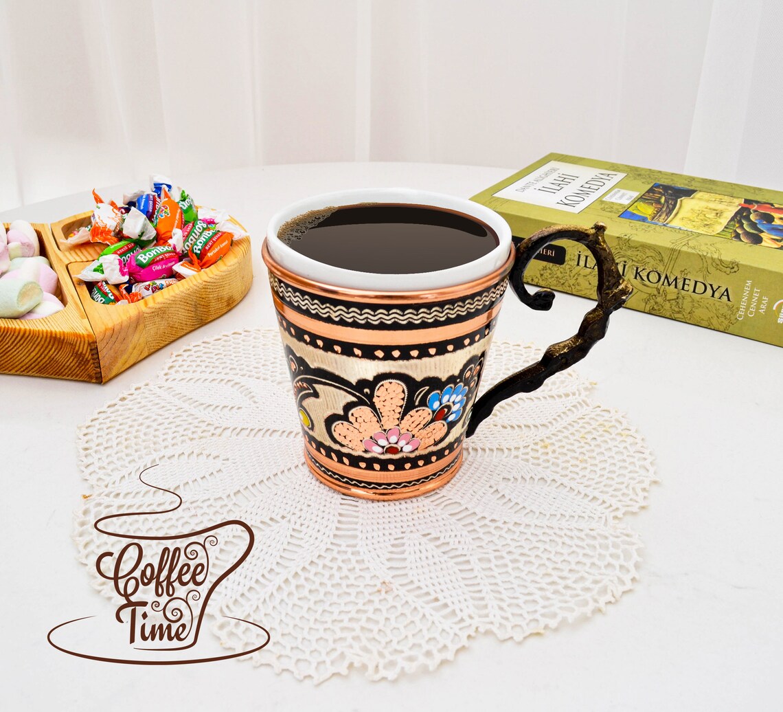 Copper Tea Cups Porcelain Coffee Cup Expresso Mugs - Etsy