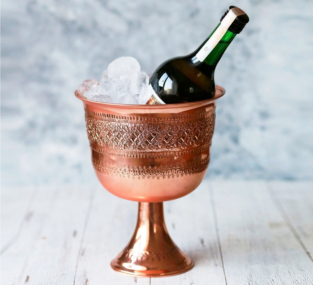 Copper Wine Bucket, Champagne Bucket, Ice Bucket, Copper Beverage Tub ...