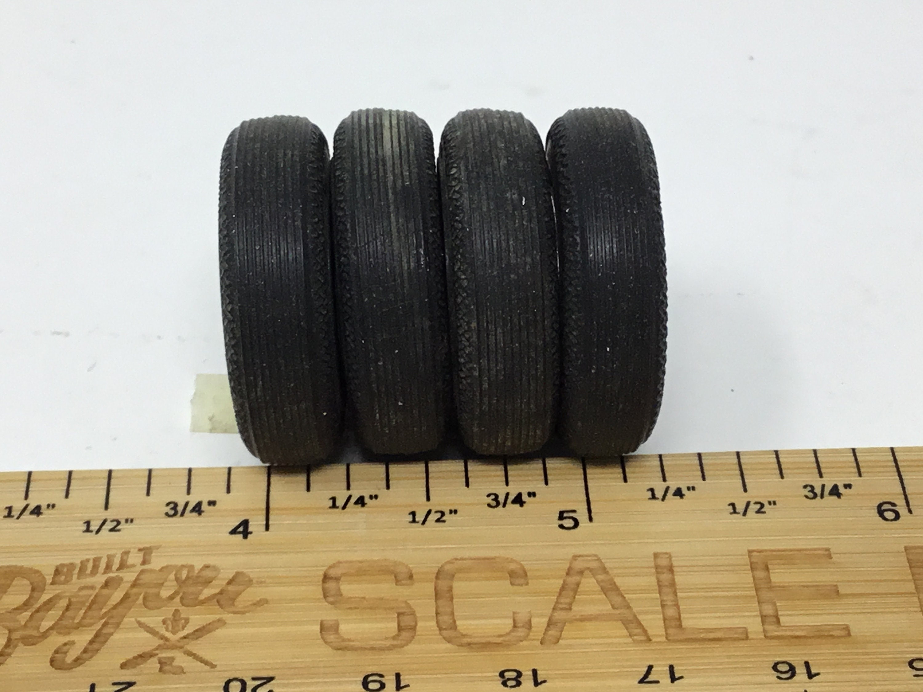 70’s Slotted Muscle Drag - Model Car Junkyard Wheel & Tire Set - #E248 ...