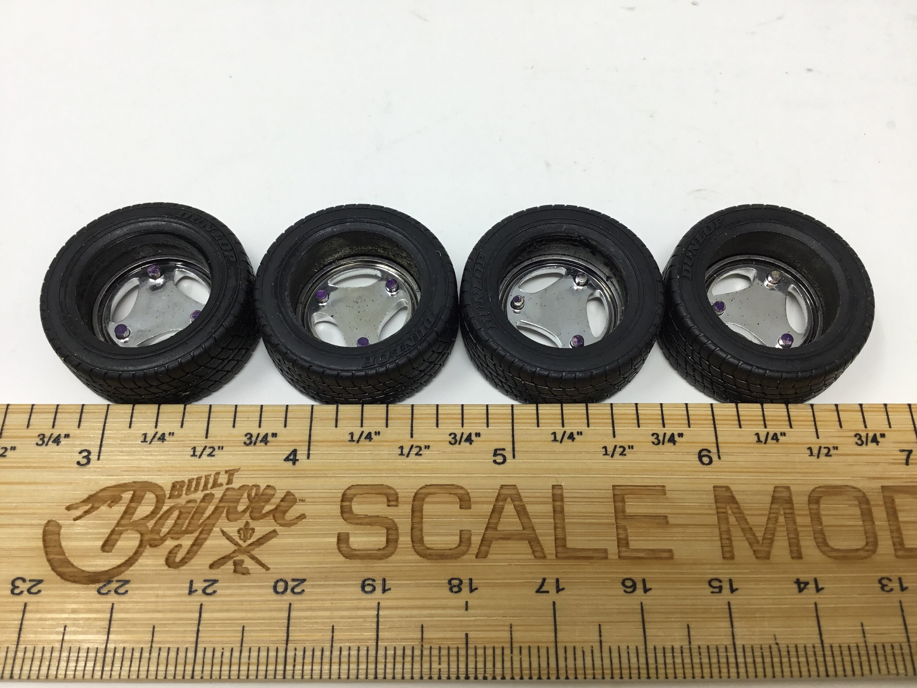Chrome 3 Blade Custom Wheels Model Junkyard Wheel & Tire Set #E145 - Etsy