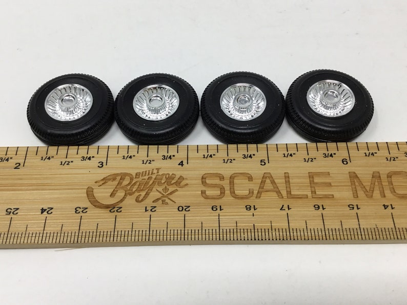 Muscle Car Wheels With Knock Offs – Model Car Junkyard Wheel & Tire Set ...