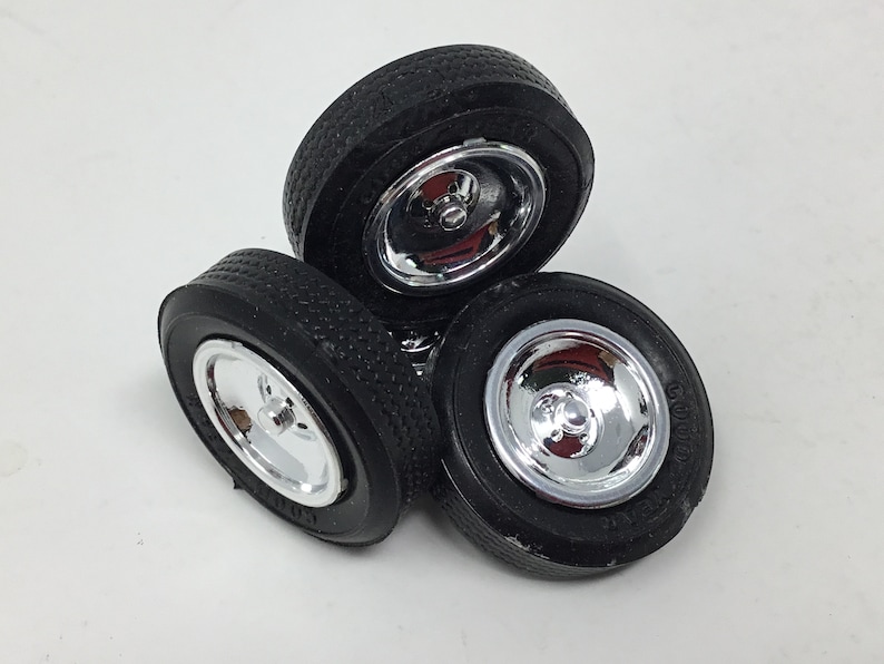 Custom – SLED – Hot Rod– Muscle – Model Car Junkyard Wheel & Tire Set ...