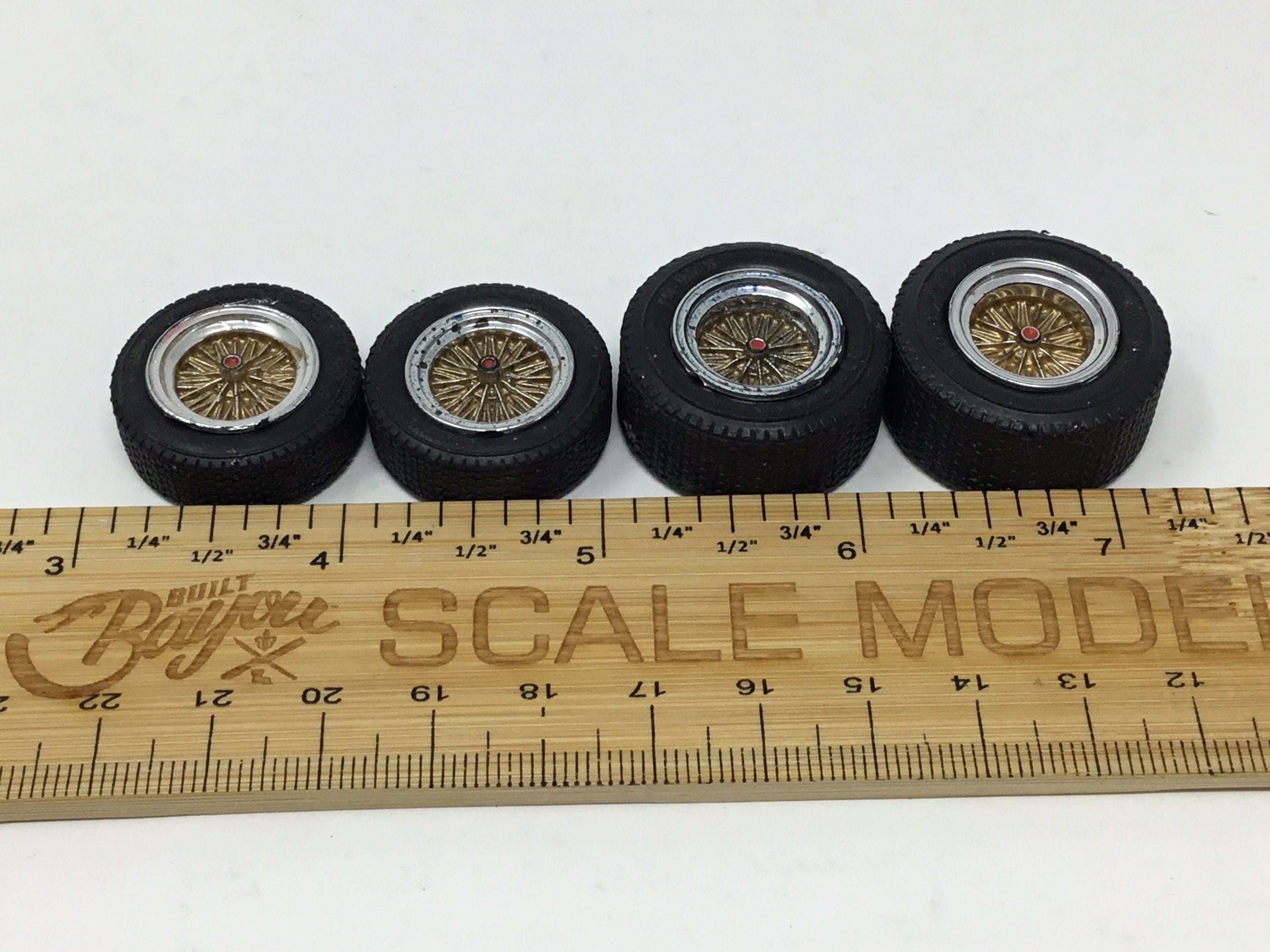 Big and Little Painted Wire Wheels – Model Car Junkyard Wheel & Tire ...