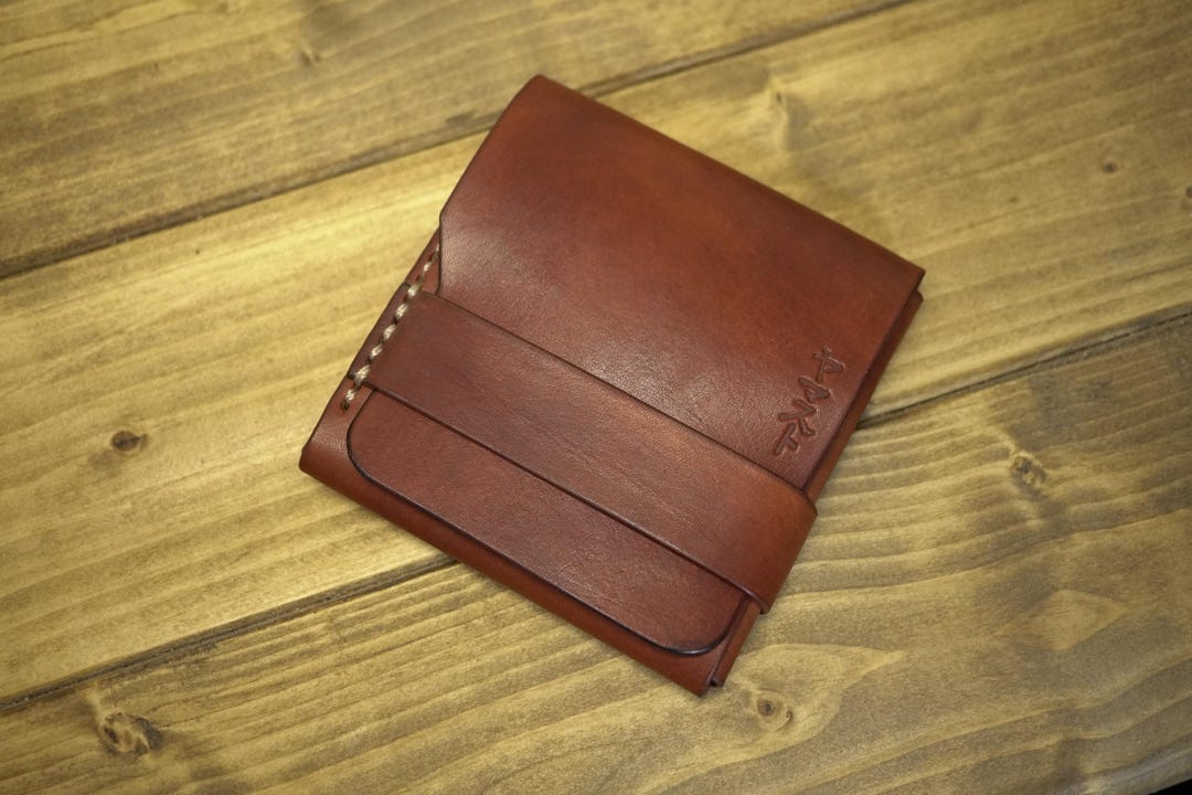 Minimalist Wallet- Hand Made in Japan With Shonan Leather - Hand Dyed ...