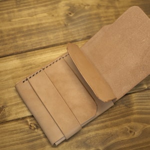 Minimalist Wallet- Hand Made in Japan With Shonan Leather - Natural - Etsy
