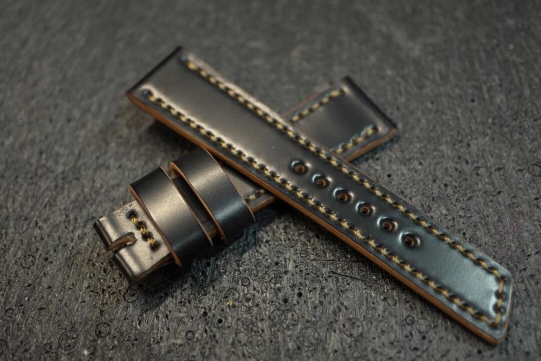 Cordovan Handmade in Japan Watch Strap- Shinki Hikaku Cordovan - Mat ...