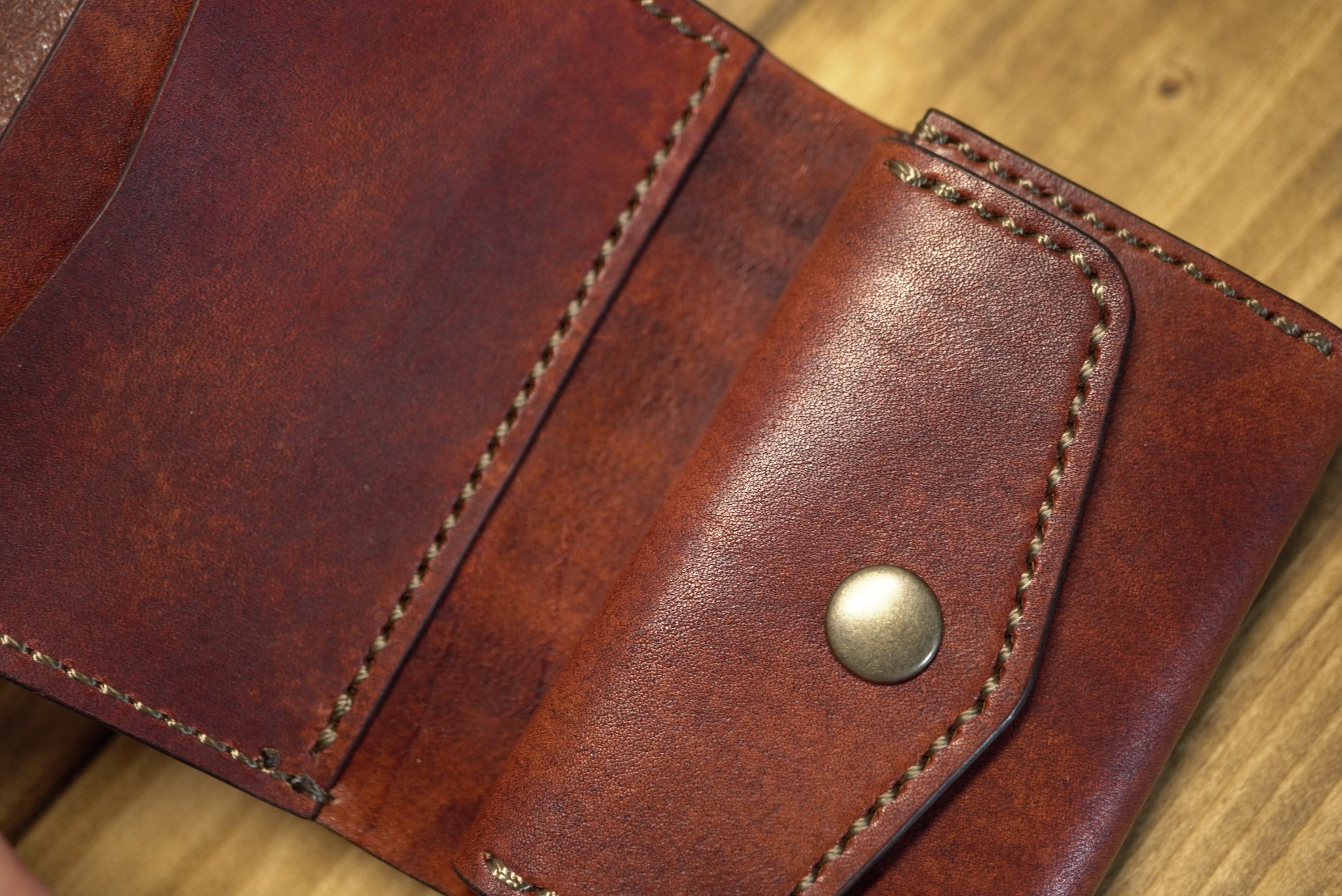 Trifold Wallet Hand Made in Japan With Shonan Leather - Etsy