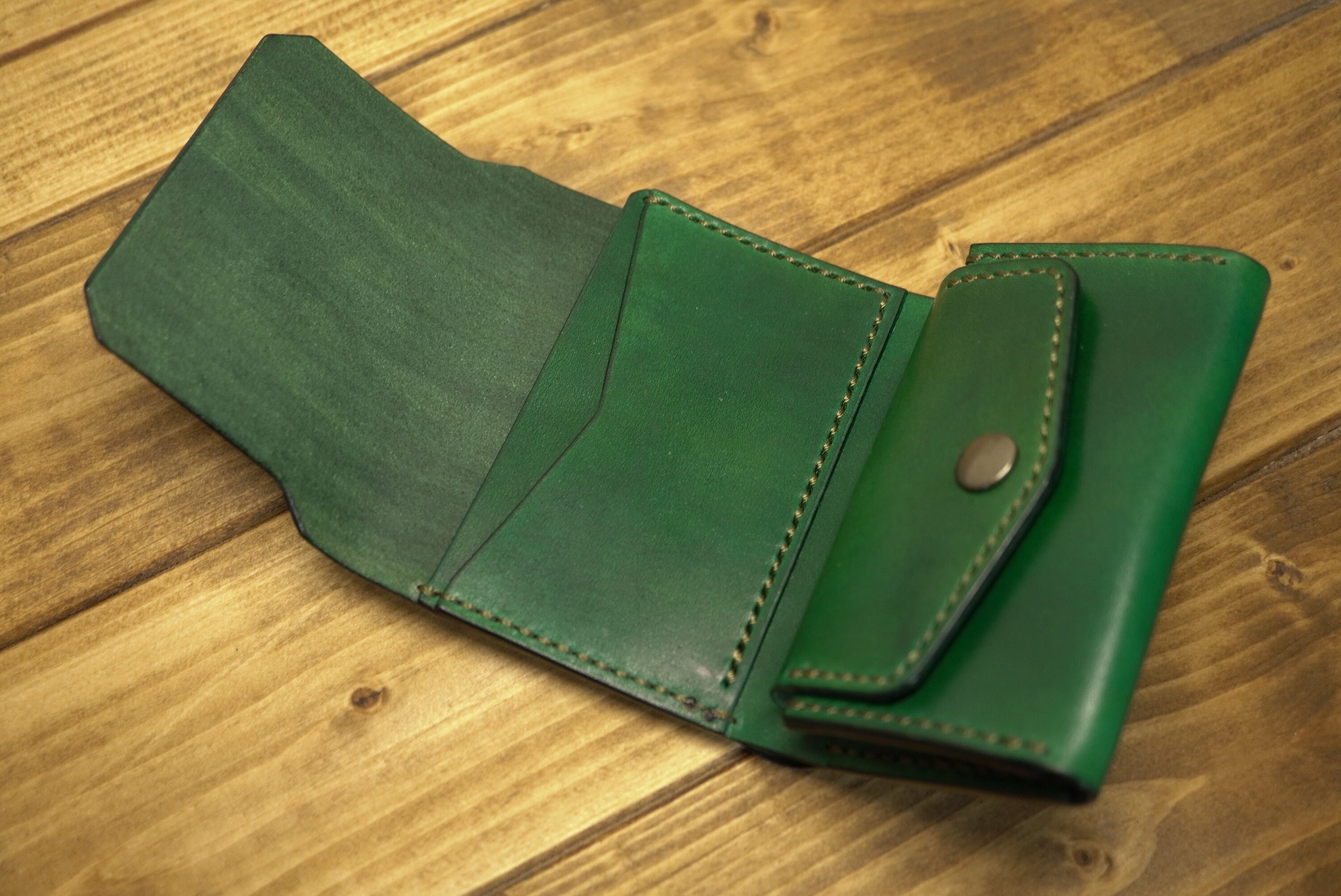 Trifold Wallet Hand Made in Japan With Shonan Leather - Etsy