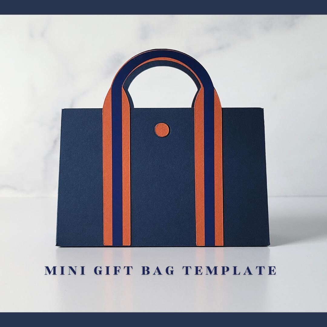 Mini Tote Bag SVG Template | DIY Party Favor (digital Download ...