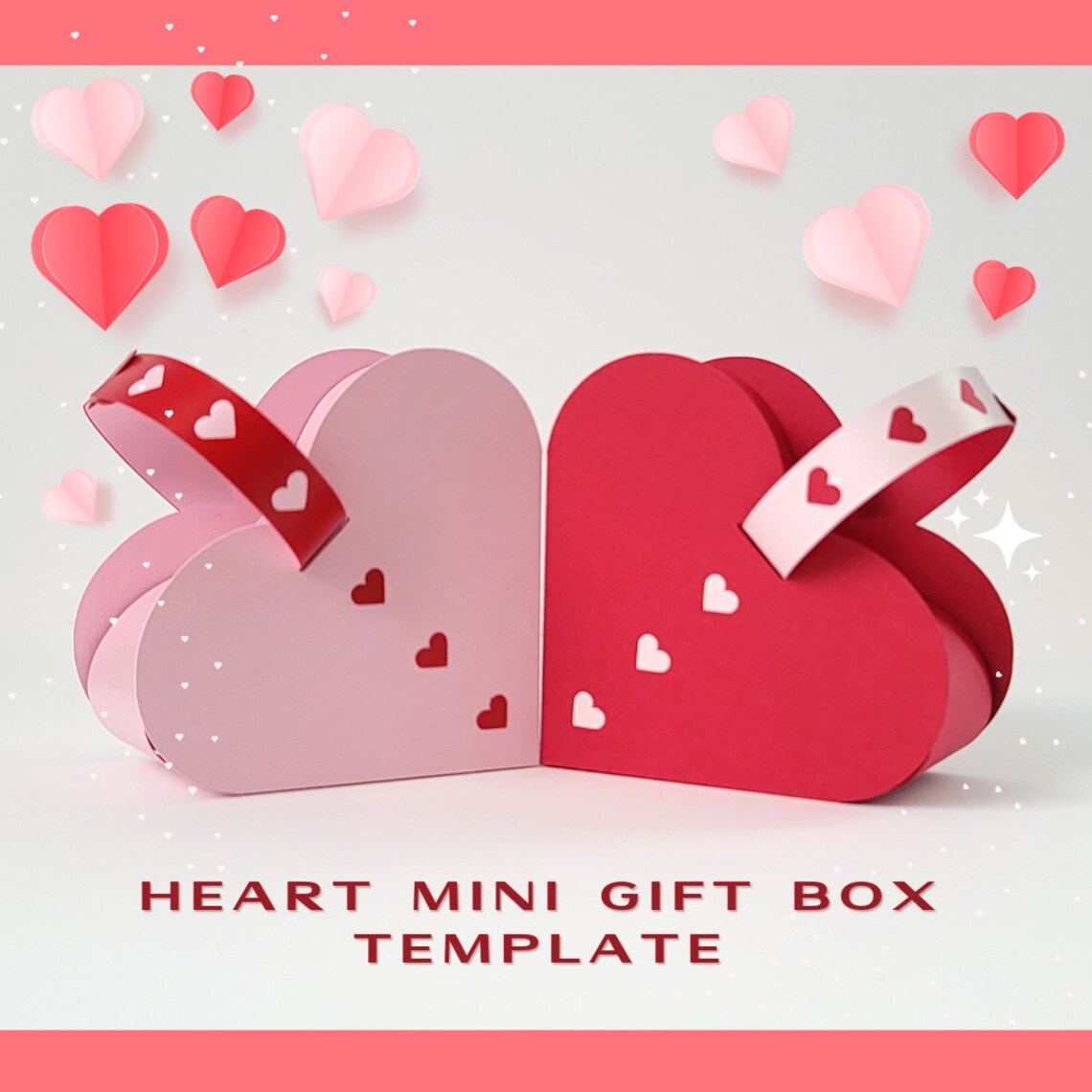 Heart Mini Gift Box Template Party Favor Box Template Gift Box Cricut ...