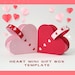 Heart Mini Gift Box Template Party Favor Box Template Gift Box Cricut ...