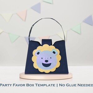 Party Favor Box Template Lion Goodie Bag Gift Card Bag Cricut Files No ...