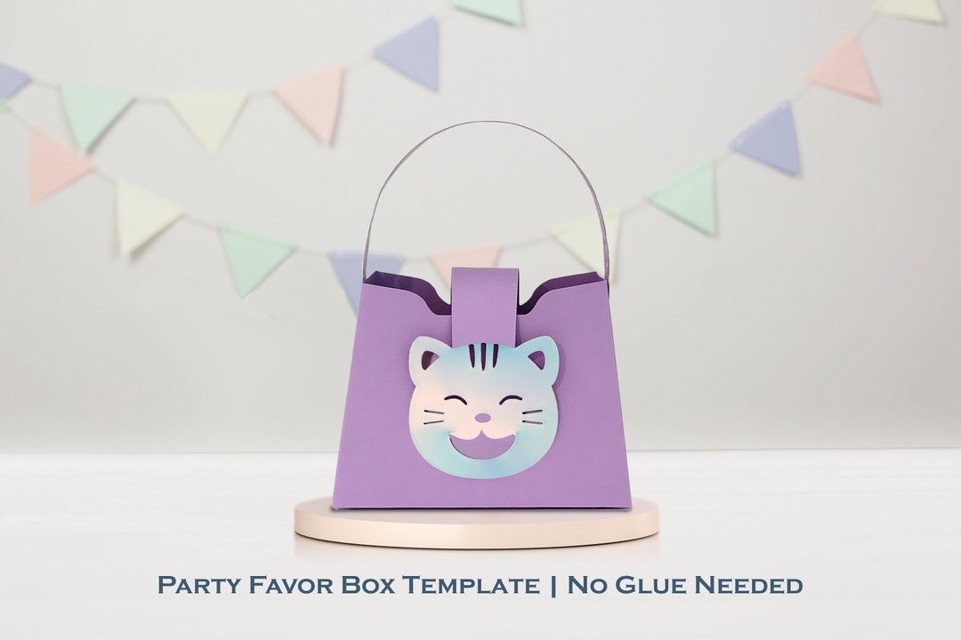 Party Favor Bag Template | Cat Goodie Bag | Gift Card Bag | Cricut ...