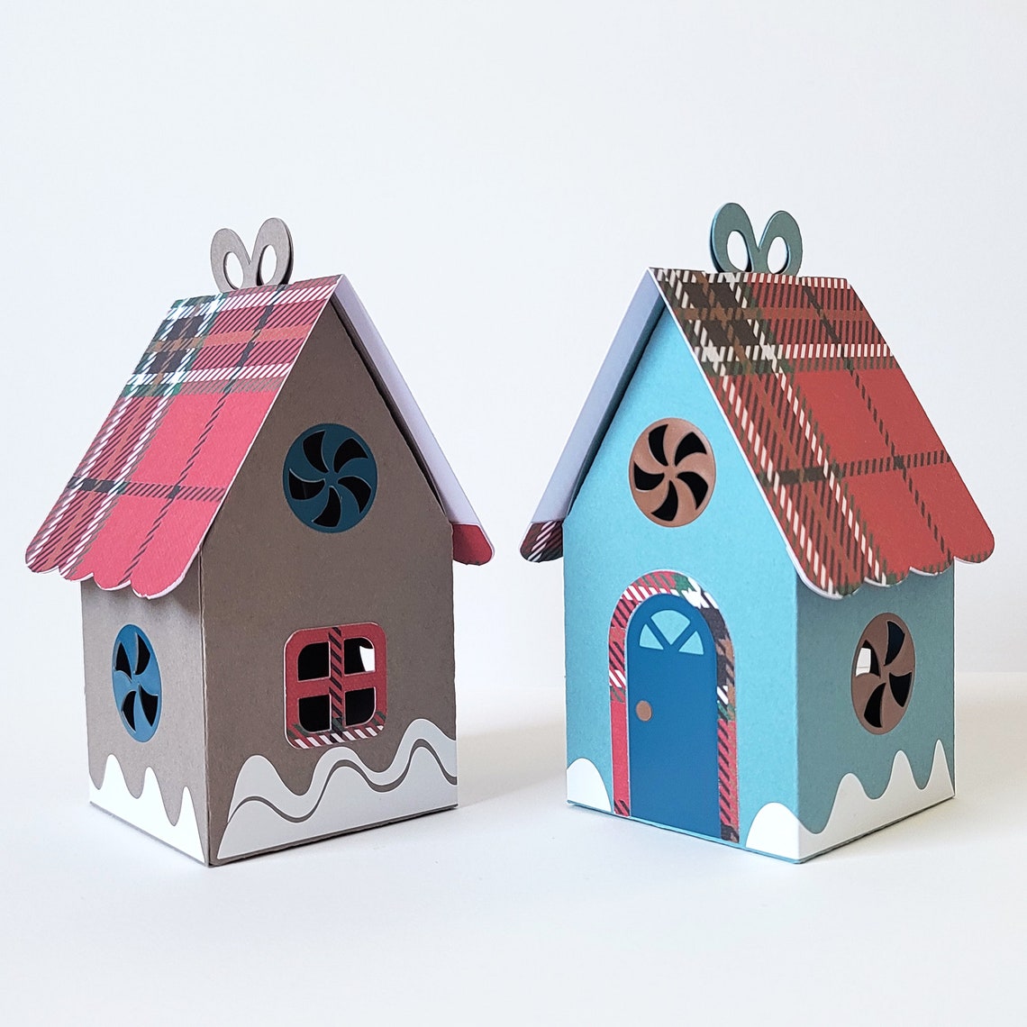 Holiday House Gift Box Template SVG File for Cricut Gingerbread House ...