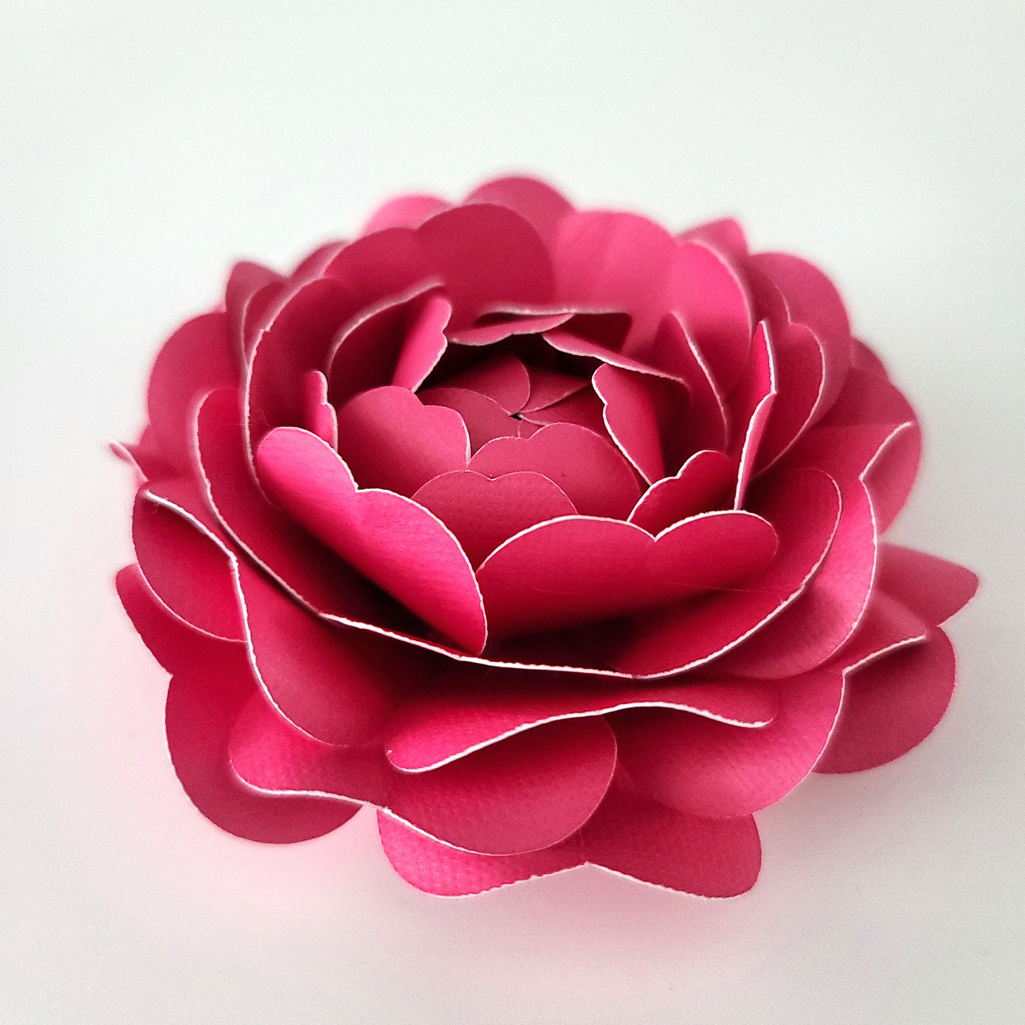 Paper Flower Template | Cricut SVG Files | Printable Template ...